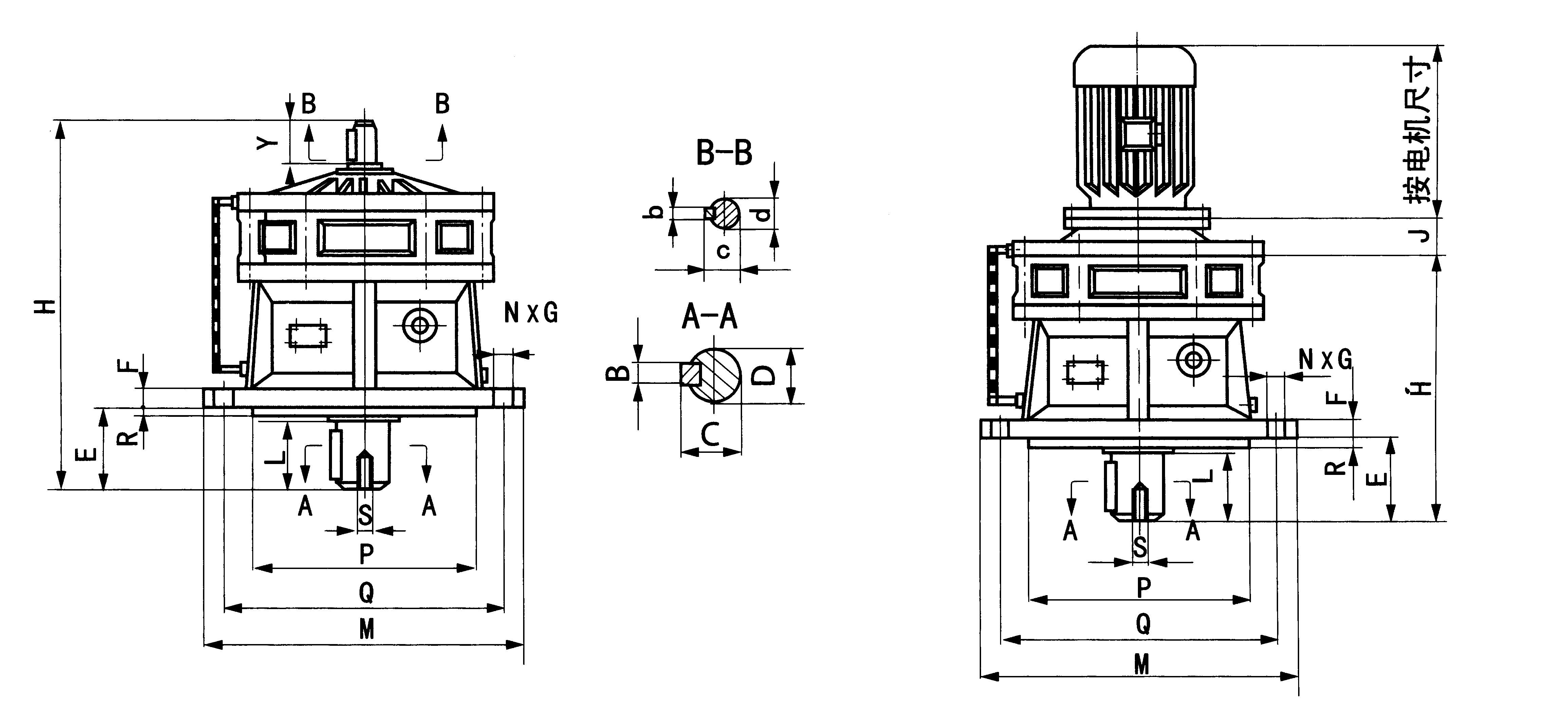 Two-stage vertical reducer Cycloid Reducer - SPEED